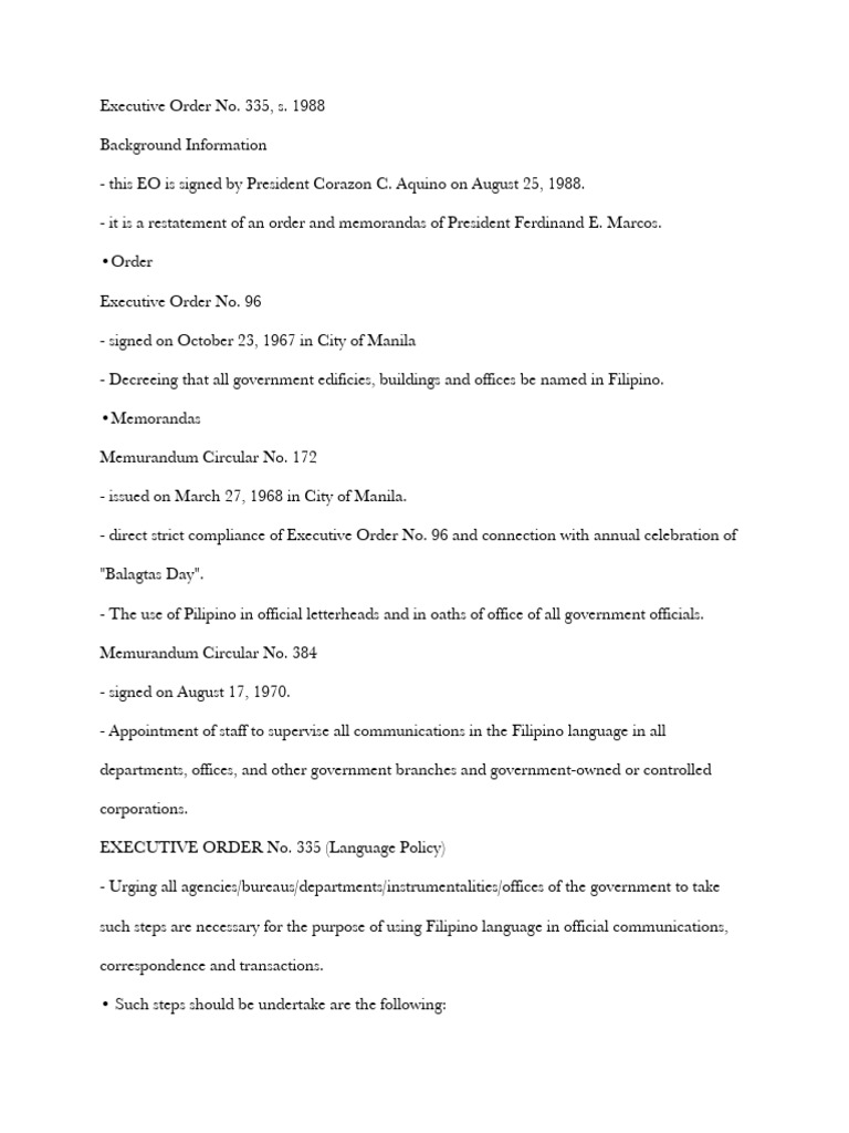 Executive Order No 335 | PDF | Philippines | Tuition Payments