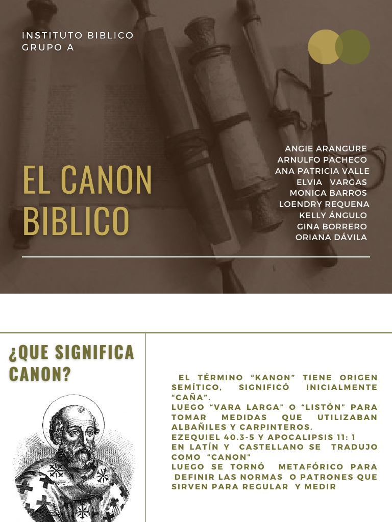 EL Canon Biblico PDF | PDF | Septuaginta | Biblia