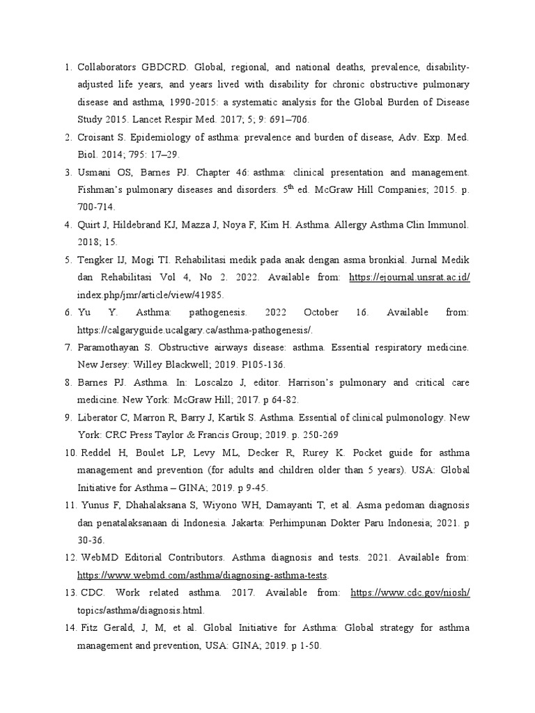 Edit Dafpus TK 1 | PDF | Asthma | Pulmonology