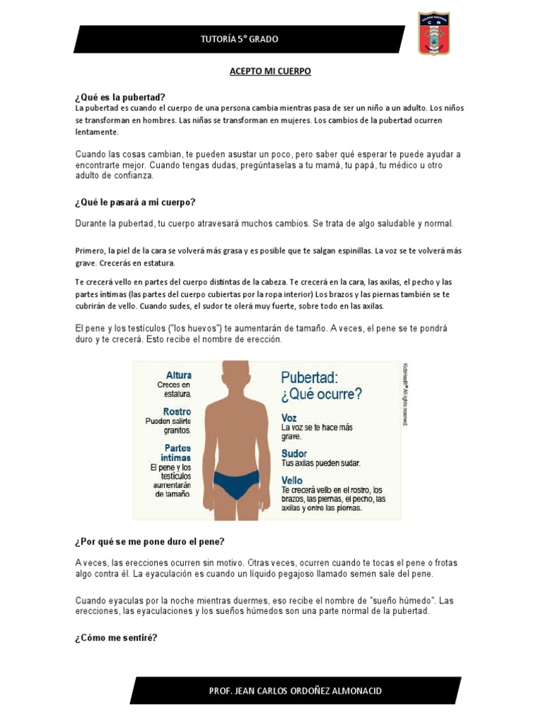 Tutoria 7 Actividad | PDF | Pubertad