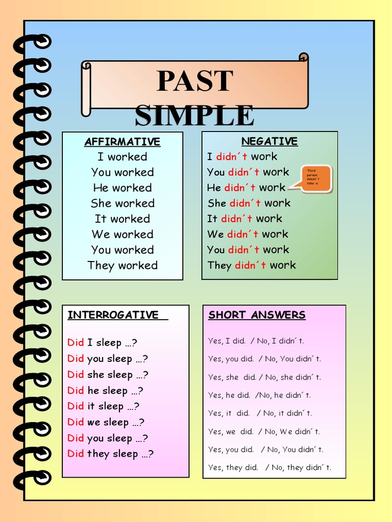 4PAST SIMPLE GRAMMAR REGULAR VERBS.doc | PDF