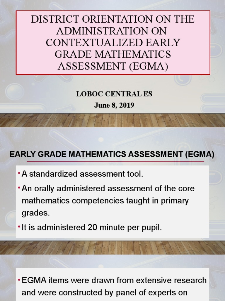 Early Grade Mathematics Assessment Guide | PDF | Mathematics