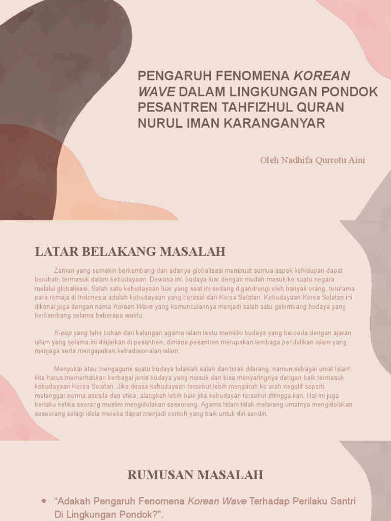 Korean Wave di Pesantren Nurul Iman | PDF