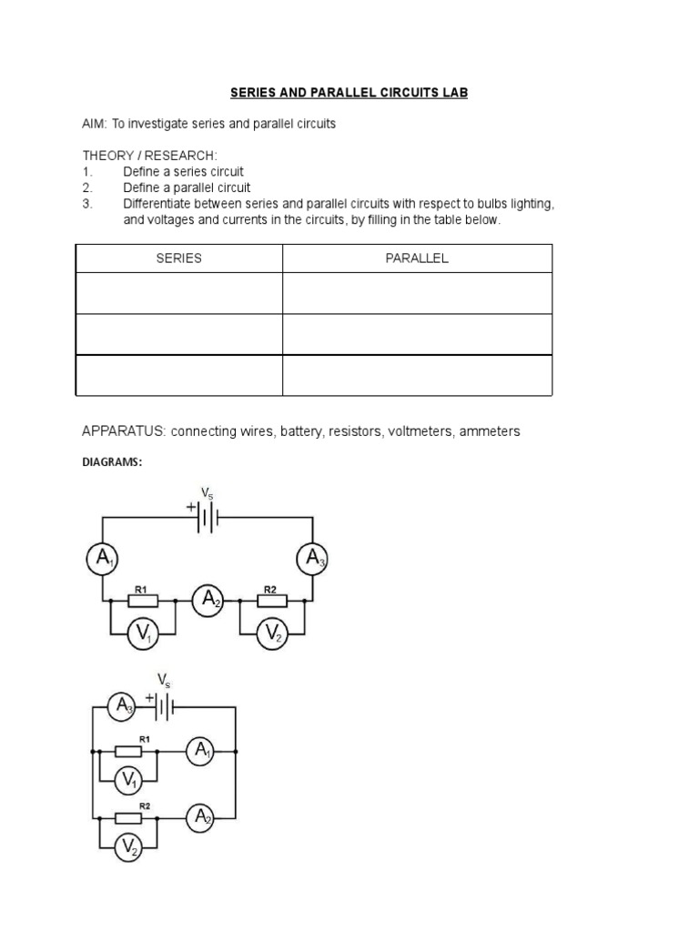 Series and Parallelcircuits Lab | PDF | Series And Parallel Circuits ... Series and Parallelcircuits Lab | PDF | Series And Parallel Circuits ...