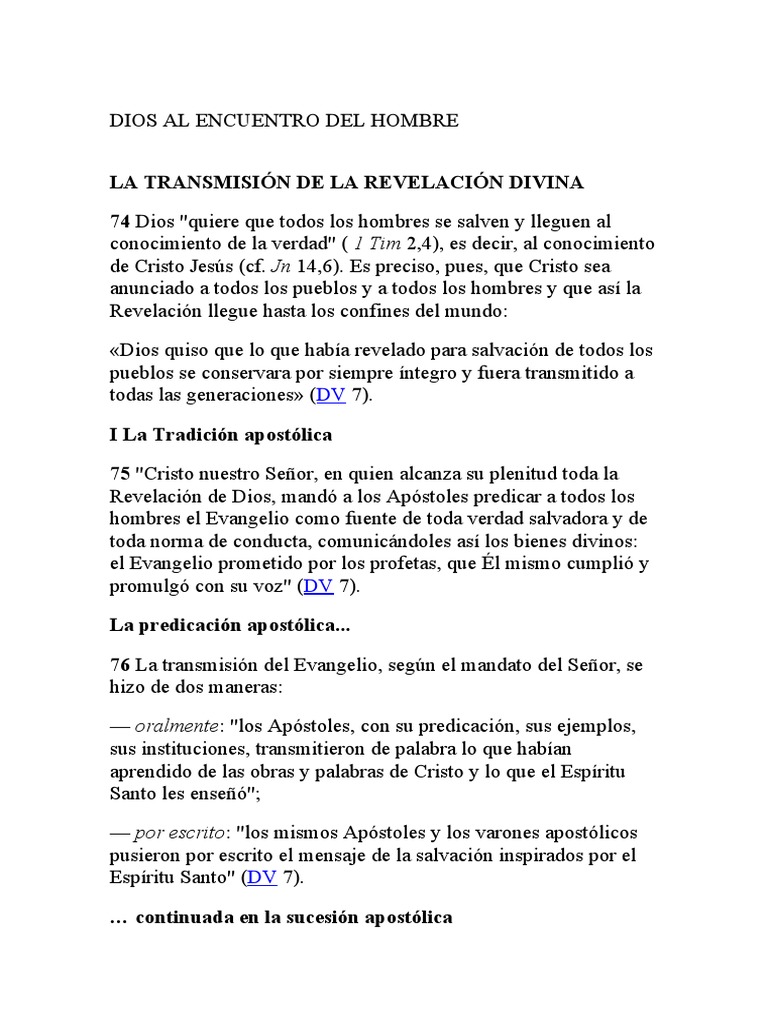 Dios Al Encuentro Del Hombre | PDF | Iglesia Católica | Fe