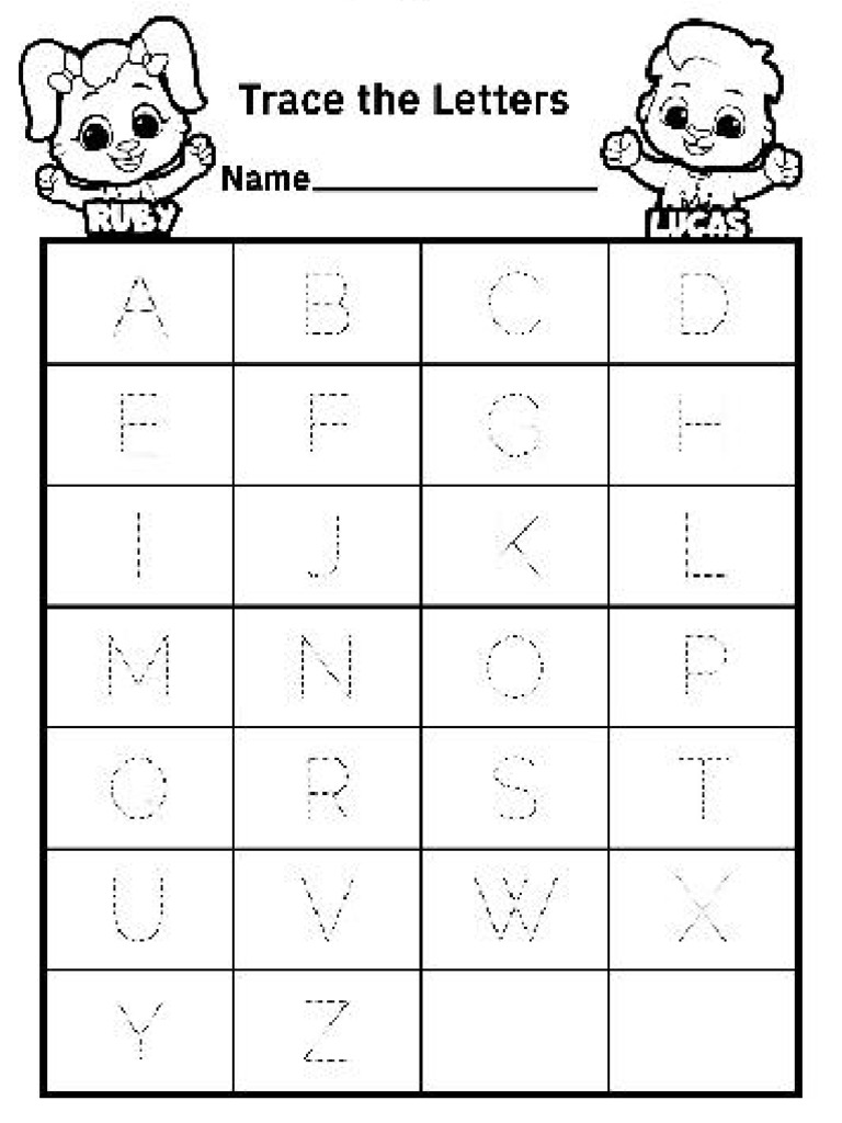 ABC Kids - Tracing & Phonics Worksheet | PDF