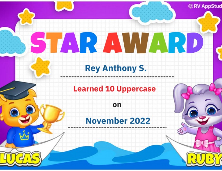 ABC Kids - Tracing & Phonics Certificate PDF | PDF