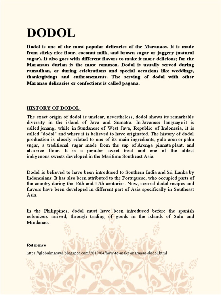 Maranao Delicacies | PDF | Foods | Food And Drink Preparation