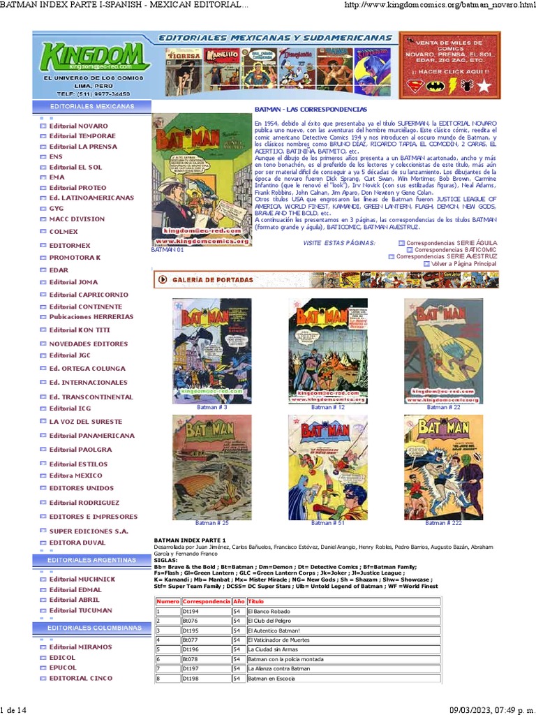 Batman Novaro | PDF | hombre murciélago | DC comics