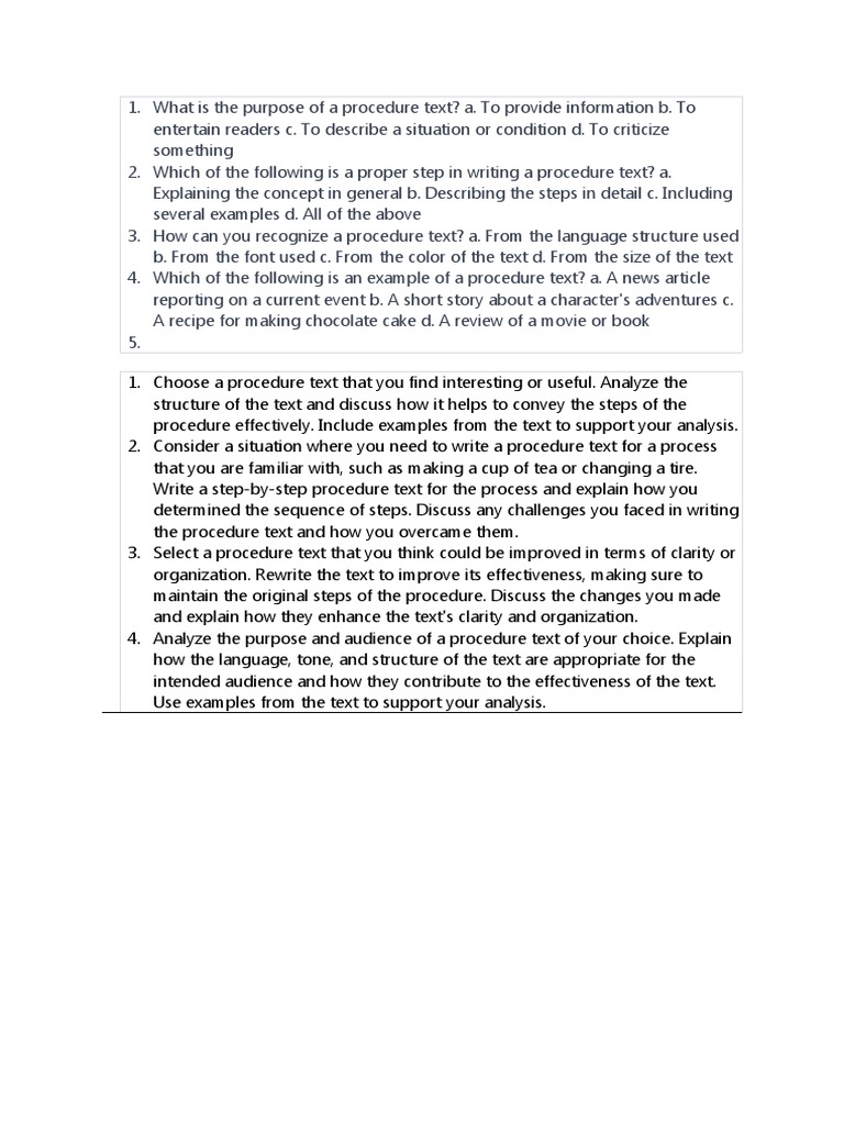 What Is The Purpose of A Procedure Text | PDF | Cakes | Cheesecake