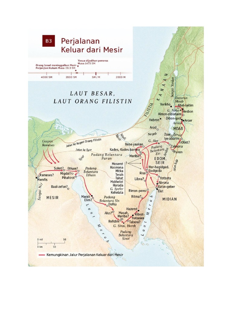 Peta Perjalanan Keluar Dari Mesir | PDF