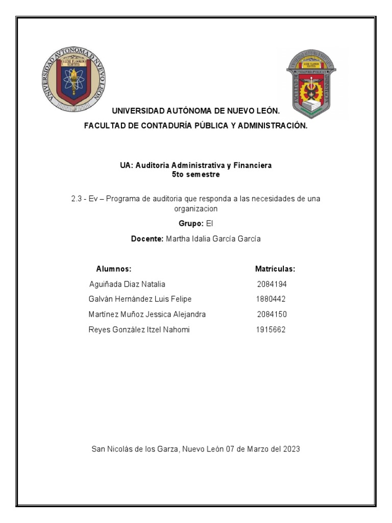 EV2_EQUIPO#1 | PDF | Auditoría | Contralor