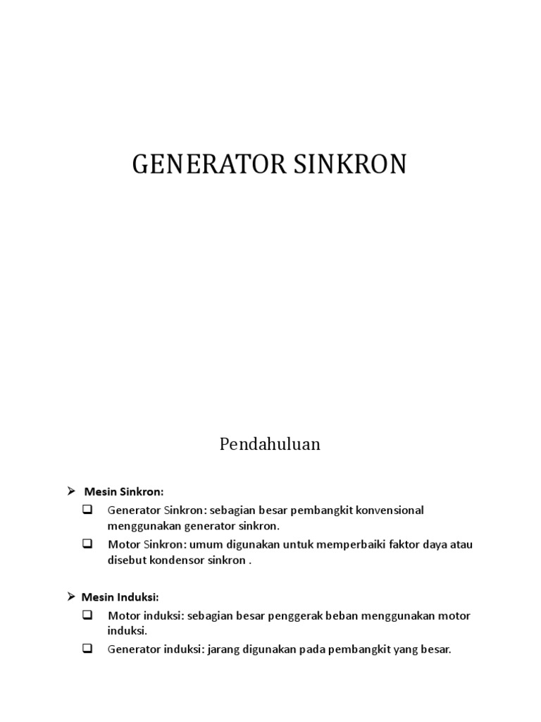 Generator Sinkron | PDF