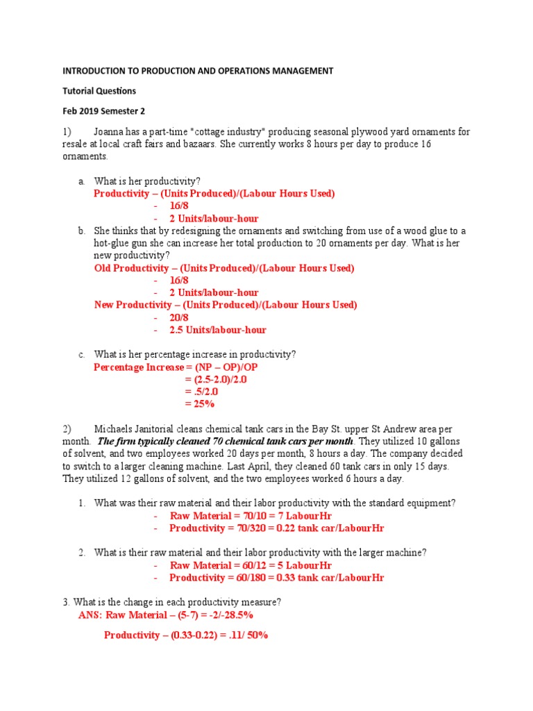 POM Tutorial Sheet 1 | Download Free PDF | Economies