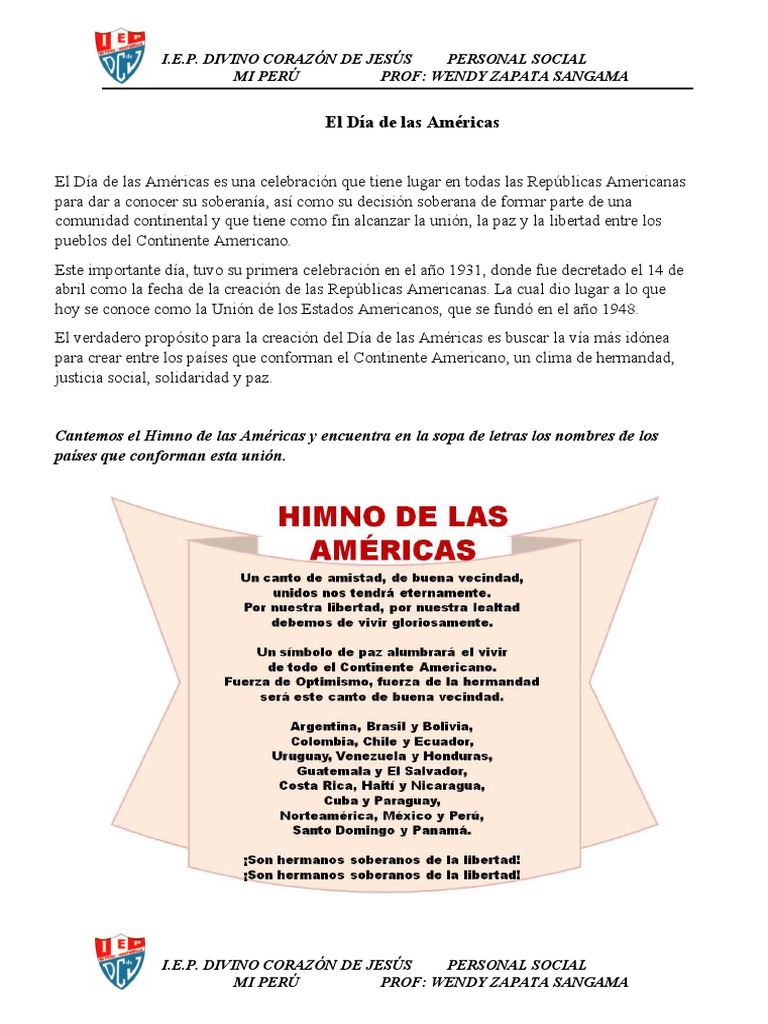 Dia de Las Americas | PDF