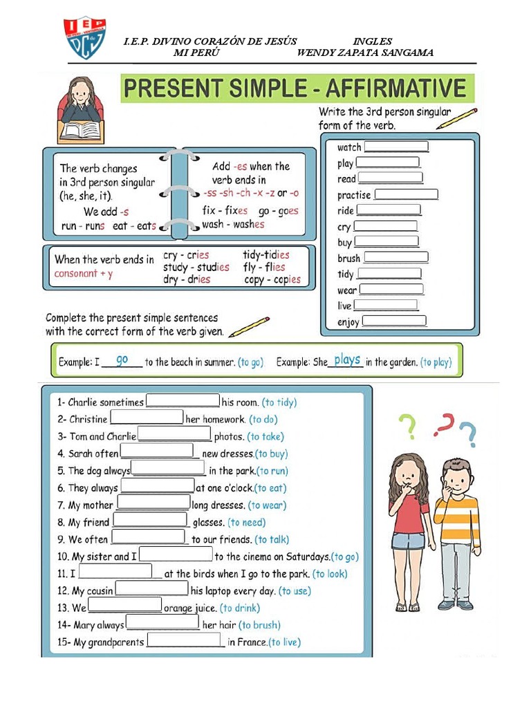 Present Simple Affirmative | PDF