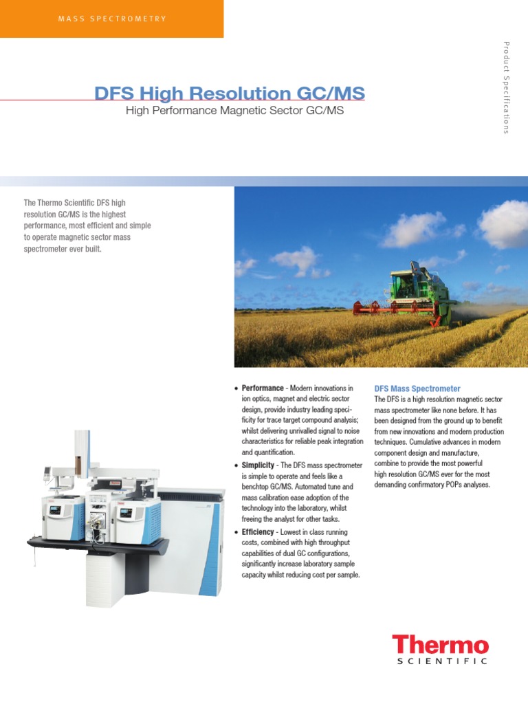 Dfs High Resolution Gc-Ms | PDF | Mass Spectrometry | Gas Chromatography–Mass Spectrometry