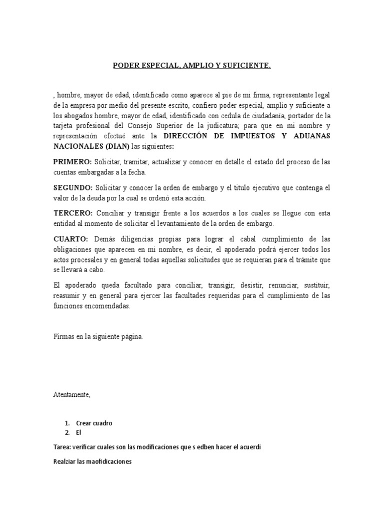 Poder Especial Dian | PDF