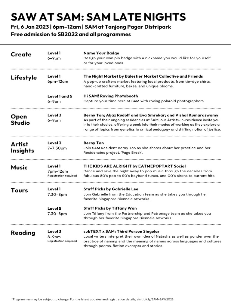 SAW at SAM | PDF | The Arts