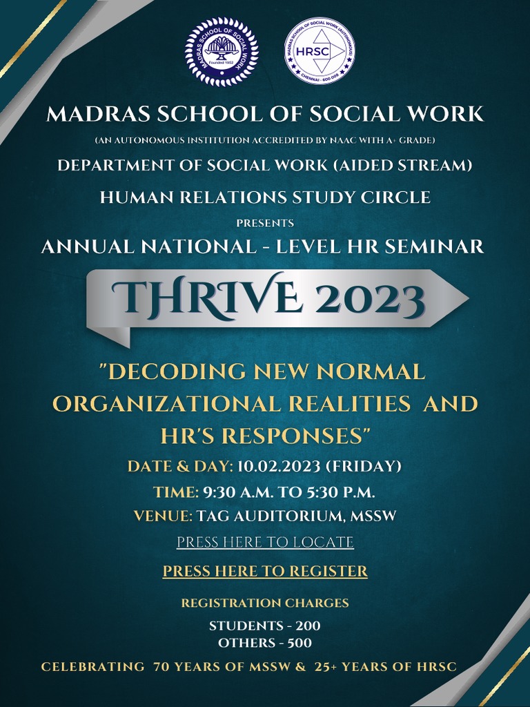 HRSC Annual National-Level HR Seminar Invitation | PDF | Social Work ...