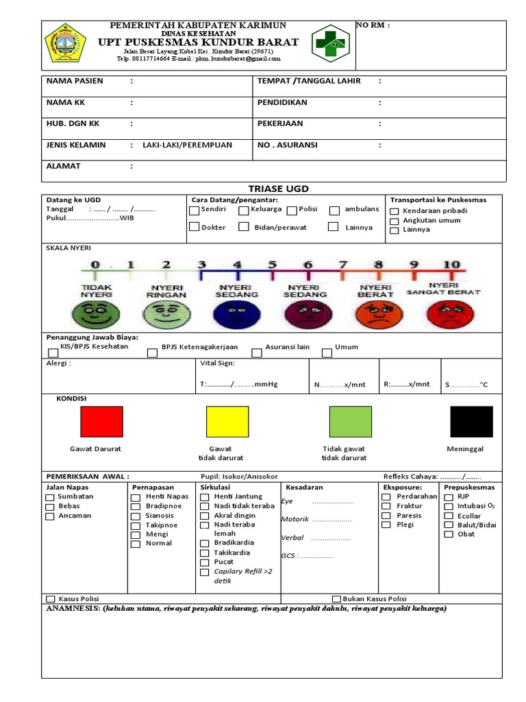 Form Triase Ugd | PDF