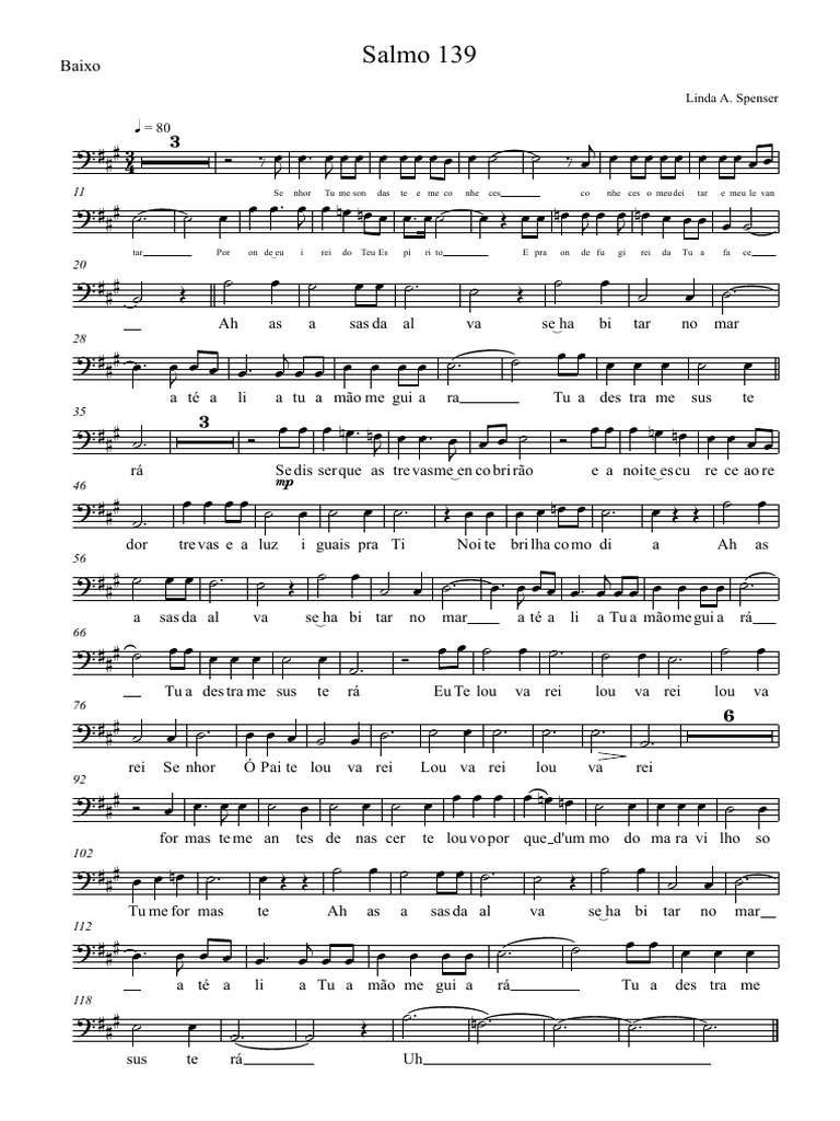 Salmo 139 - Baixo | PDF