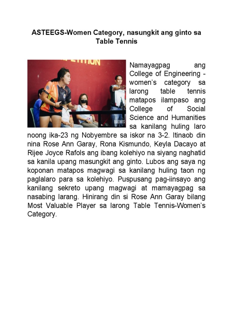 Table Tennis News | PDF