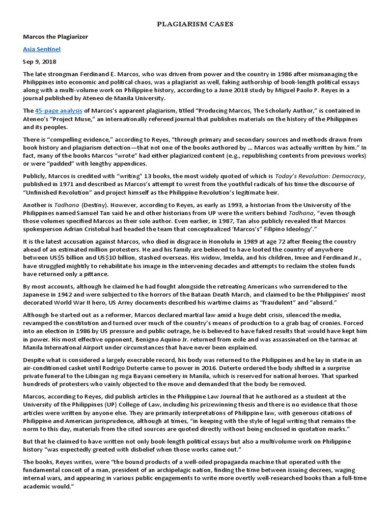 Plagiarism and Libel Cases | Download Free PDF | Plagiarism