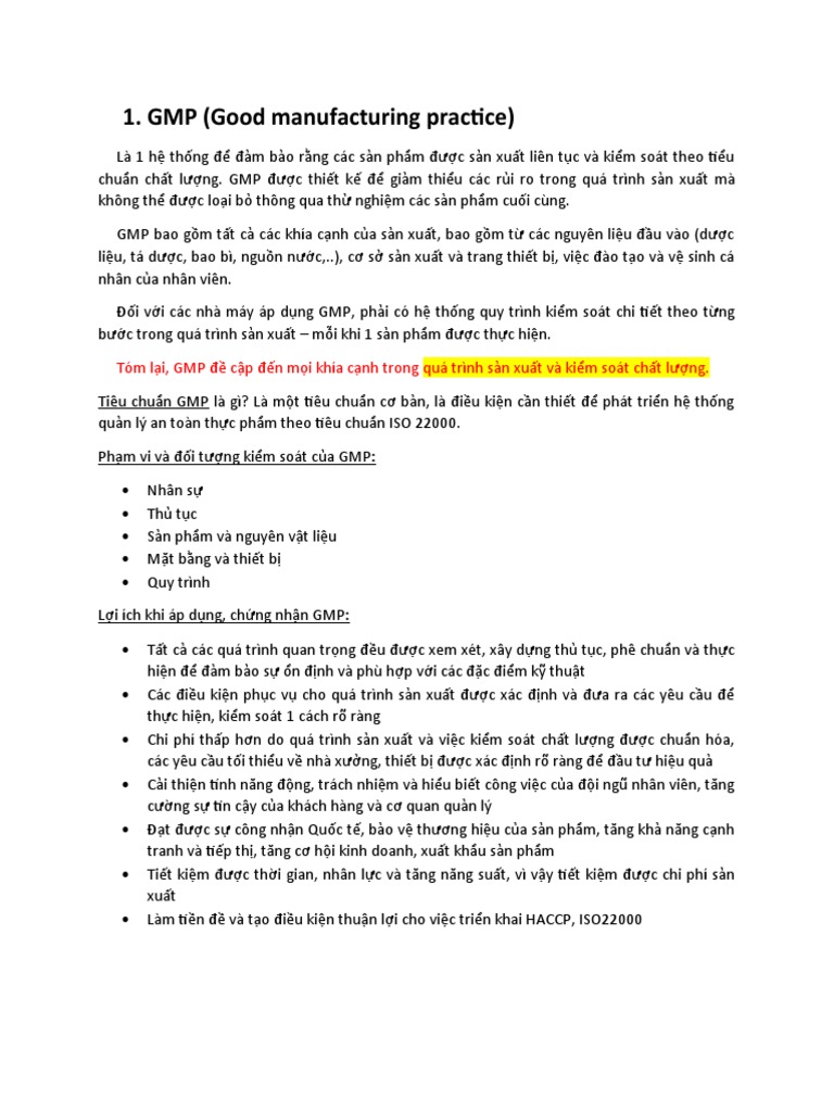 GMP Haccp Ssop Iso | PDF