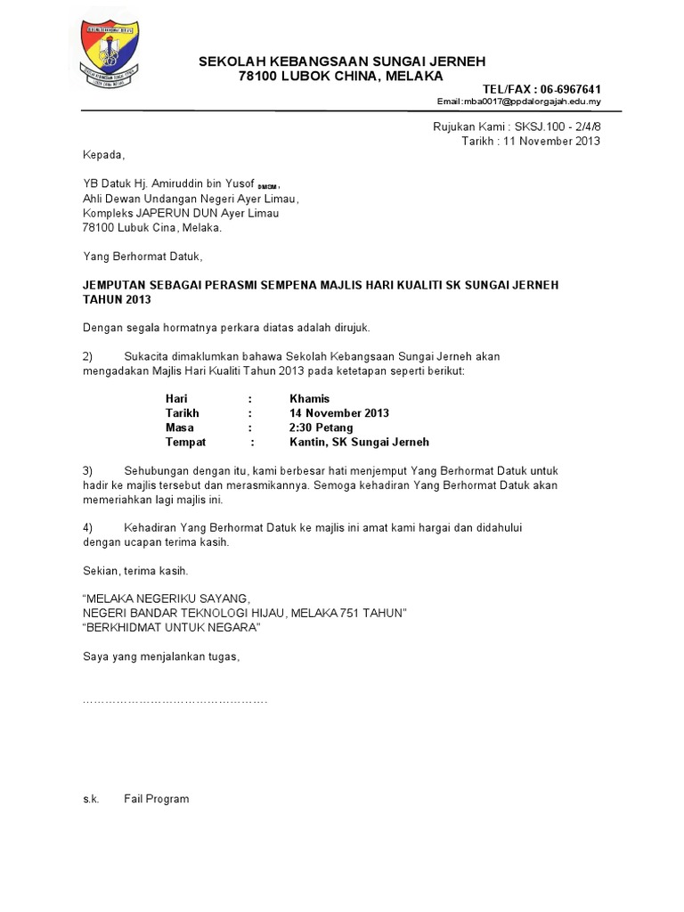 Surat Jemputan Yb | PDF