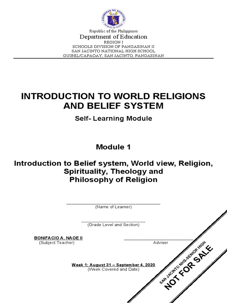 Introduction to World Religions Module | PDF | God | Knowledge