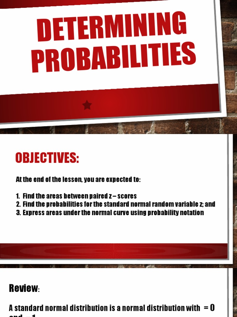 DETERMINING PROBABILITIES C2 Lesson 4 | PDF