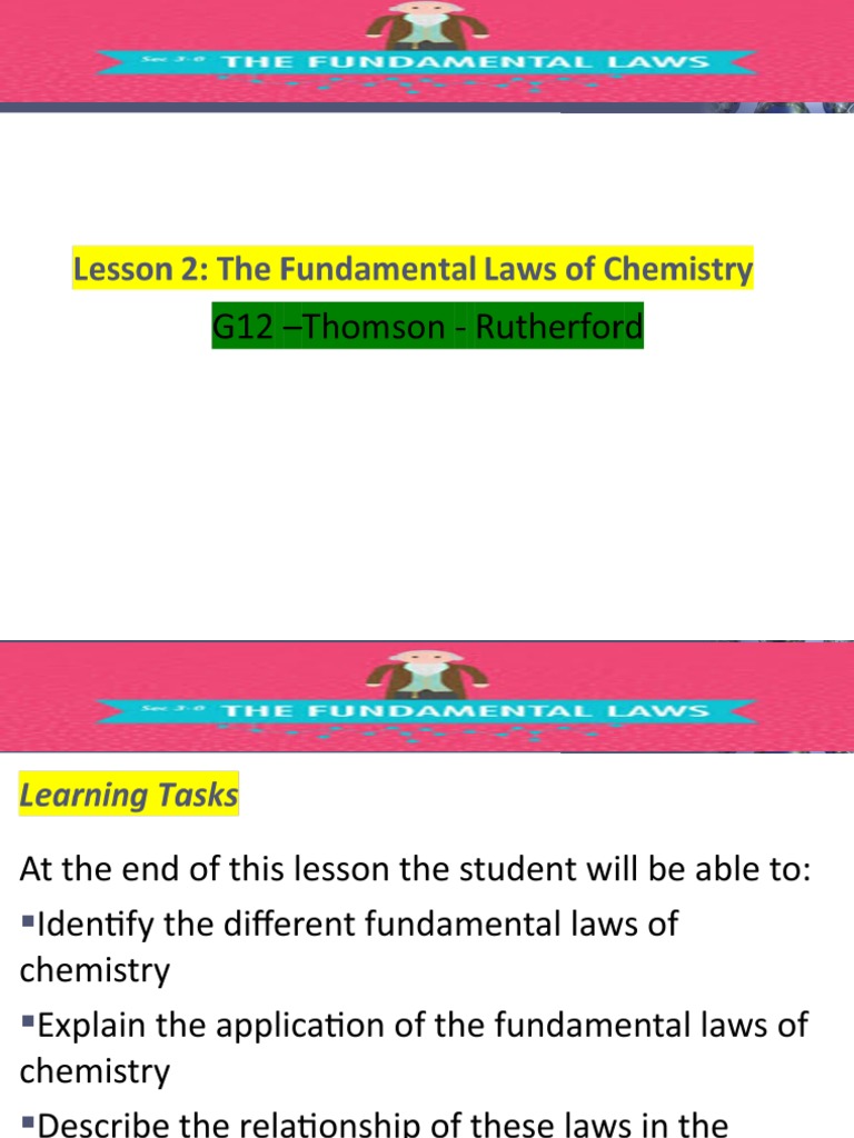 UNIT 3 Lesson 2 Fundamental Laws of Chemistry | PDF