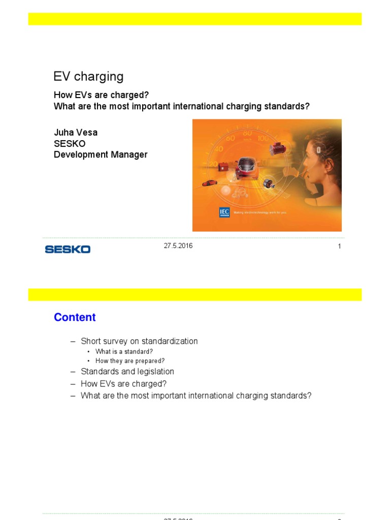 EV Charging Standards Overview | PDF
