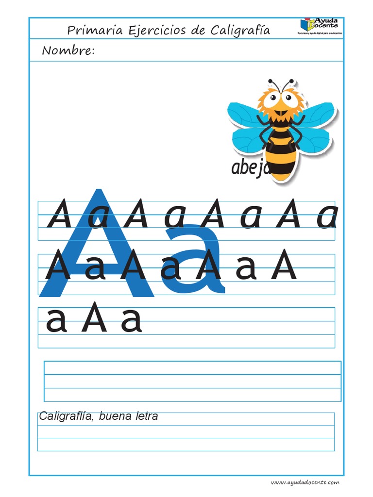 Cuaderno de Caligrafía para Imprimir PDF | PDF | Caligrafía | Escritura