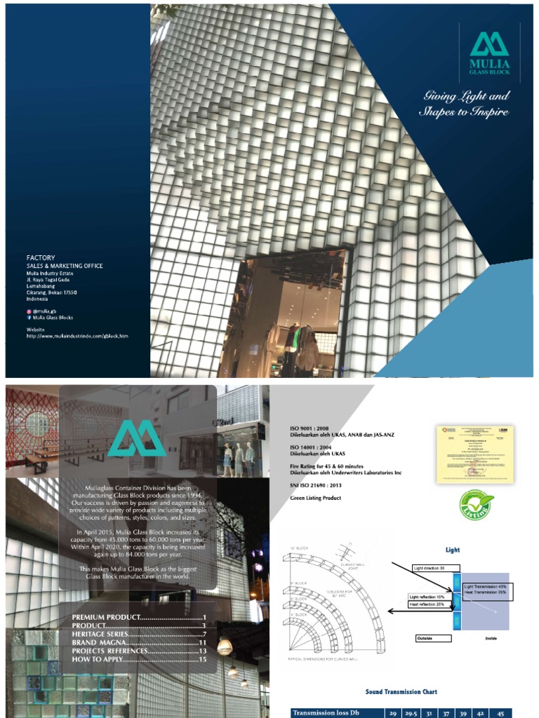 New Catalog Mulia Glass Block | PDF