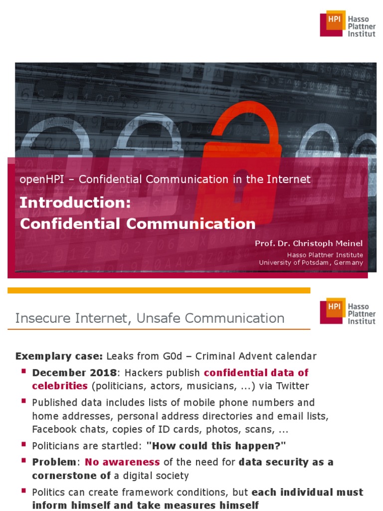 Confidential Communication Online Security | PDF | Cryptography ...