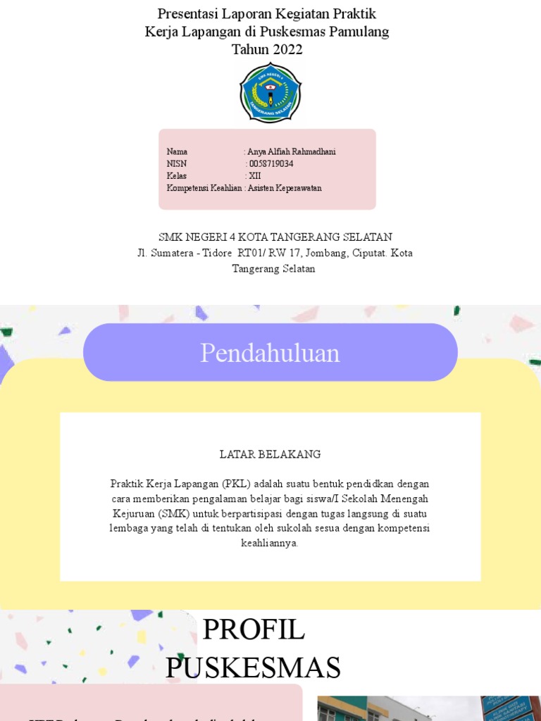 PPT. Laporan PKL, Anya Alfiah Rahmadhani | PDF
