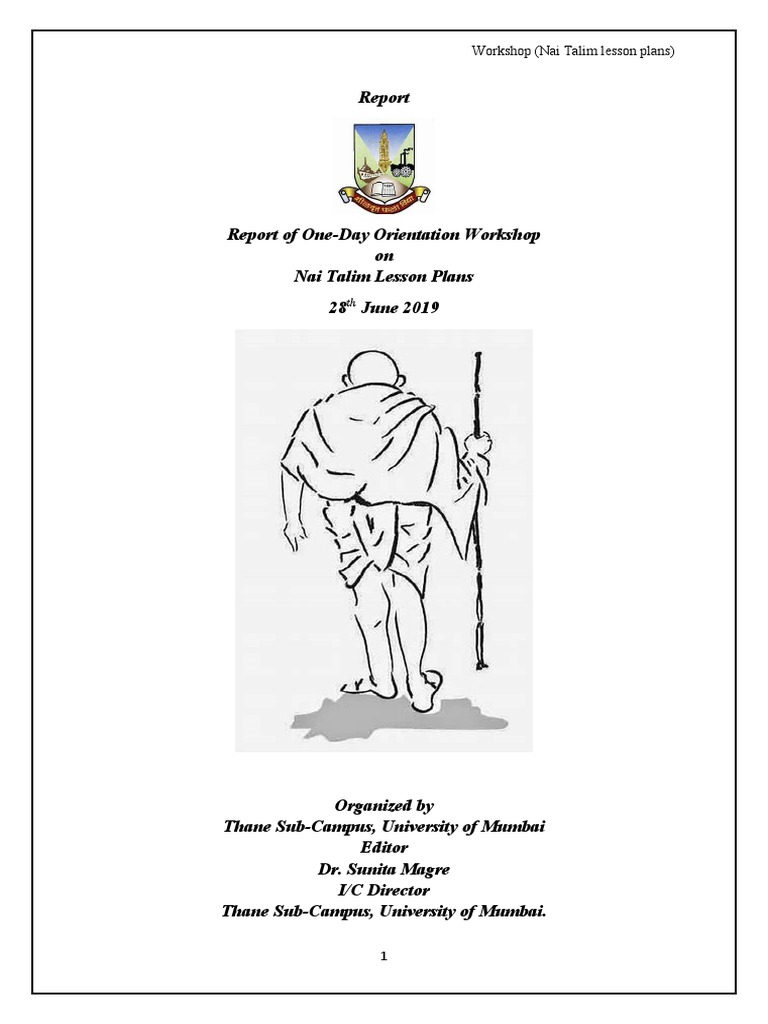 Nai Talim Lesson Plans Workshop Report | PDF | Pedagogy | Cognition