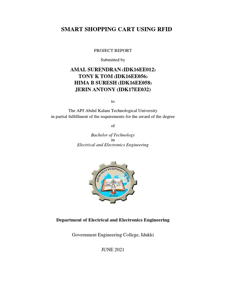 Smart Shopping Cart Using RFID | PDF | Radio Frequency Identification ...