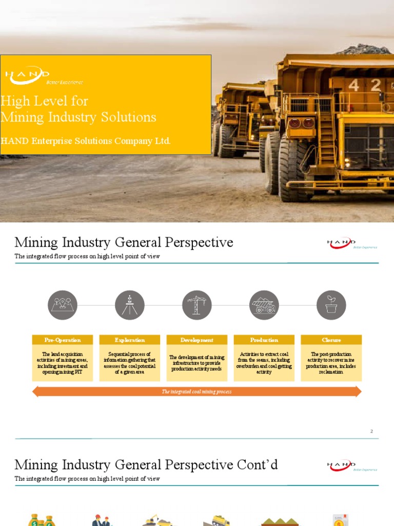 High Level Mining Industry Solutions | PDF | Mining | Coal Mining