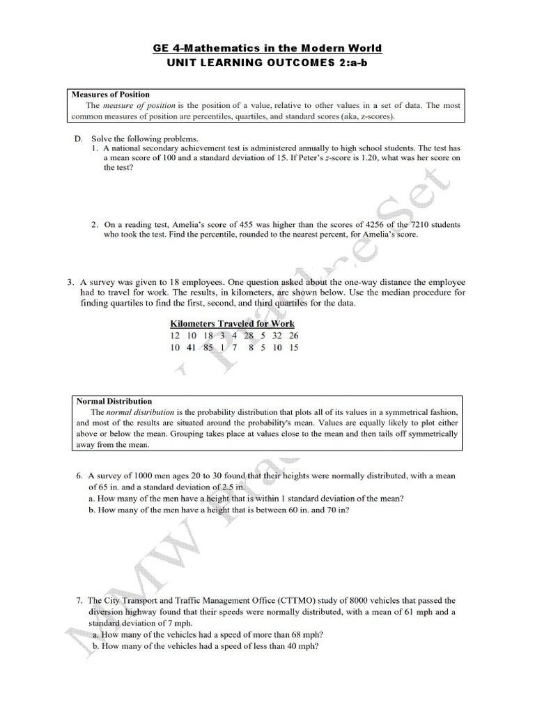 GE 4-PRACTICE SET-ULO 2-A | PDF