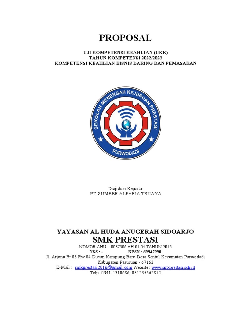 14 Jan 2022 - Proposal Ukk Kegiatan Penguji Ukk | PDF