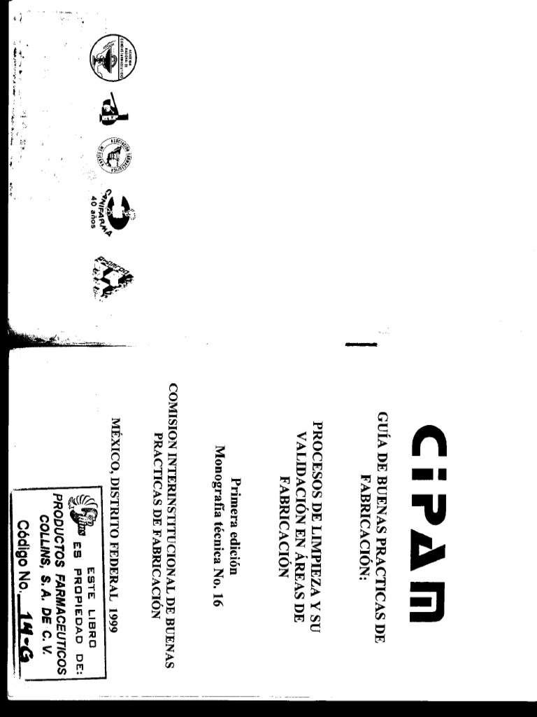 CIPAM Procesos de Limpìeza y Su Validacion en Areas de Fabricación | PDF