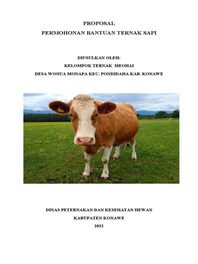 Proposal Permohonan Bantuan Ternak Sapi | PDF Proposal Permohonan Bantuan Ternak Sapi | PDF