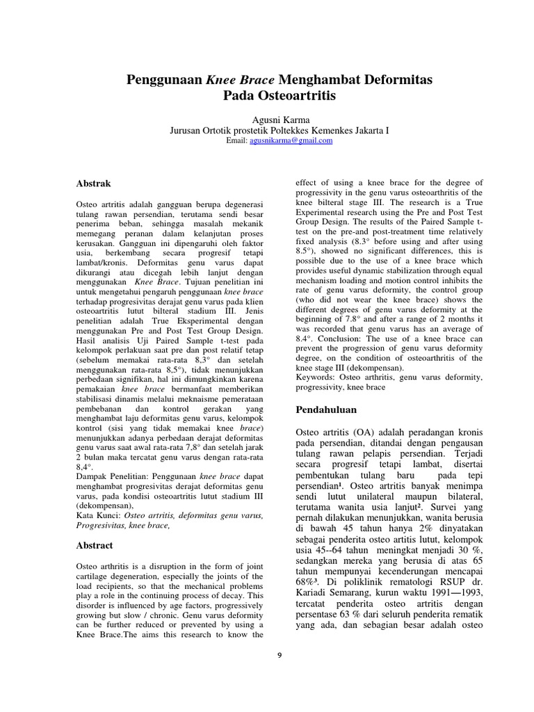 Knee Brace Cegah Deformitas Genu Varus | PDF