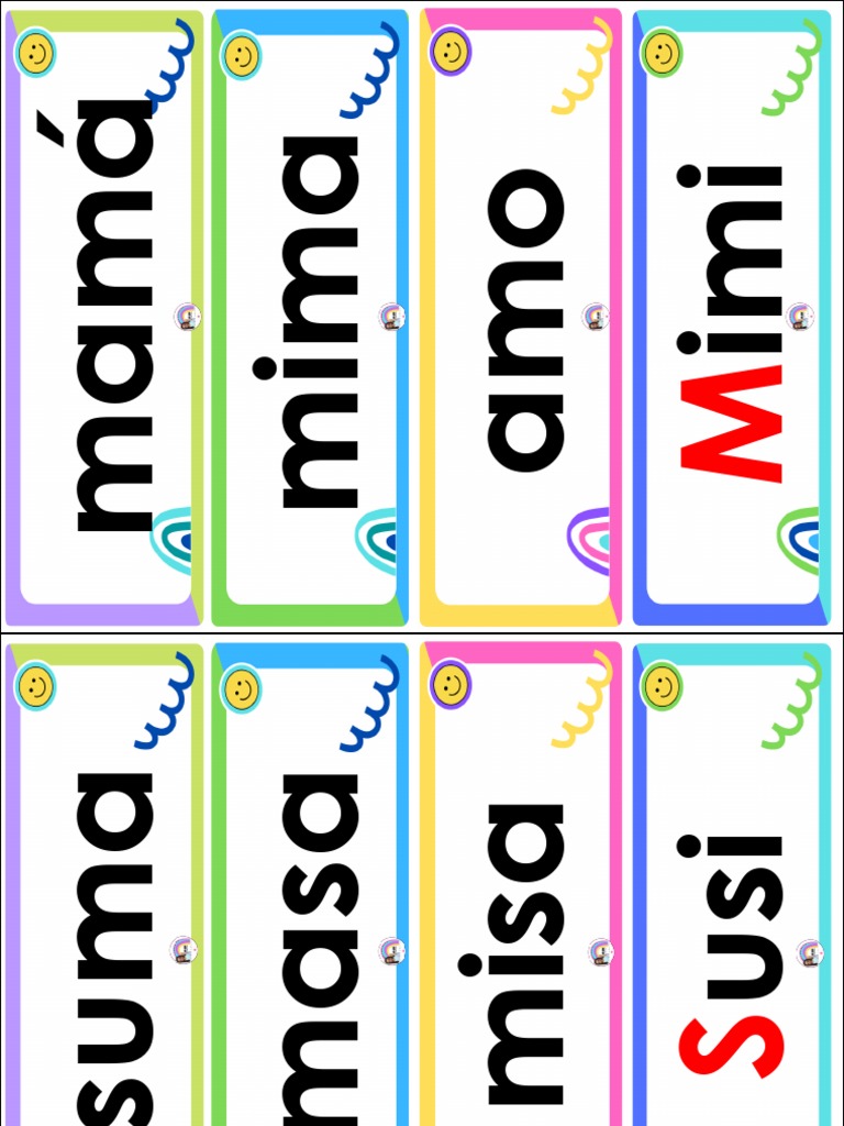 PALABRAS CON SILABAS SIMPLES LaMissCrafter | PDF