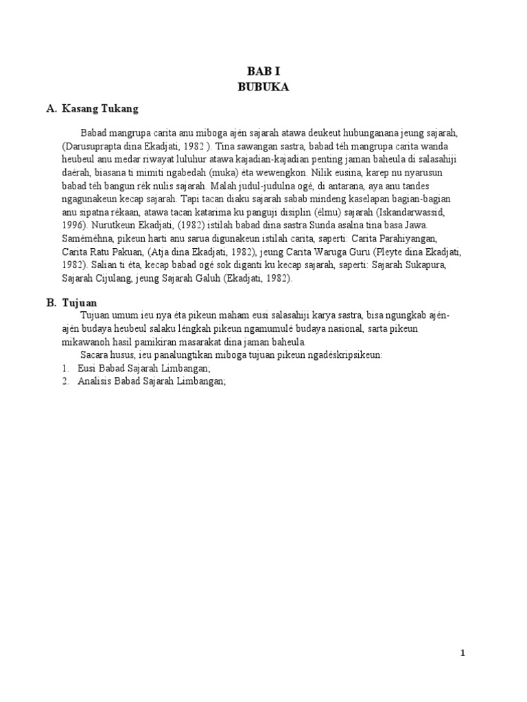 Makalah Babad Limbangan | PDF