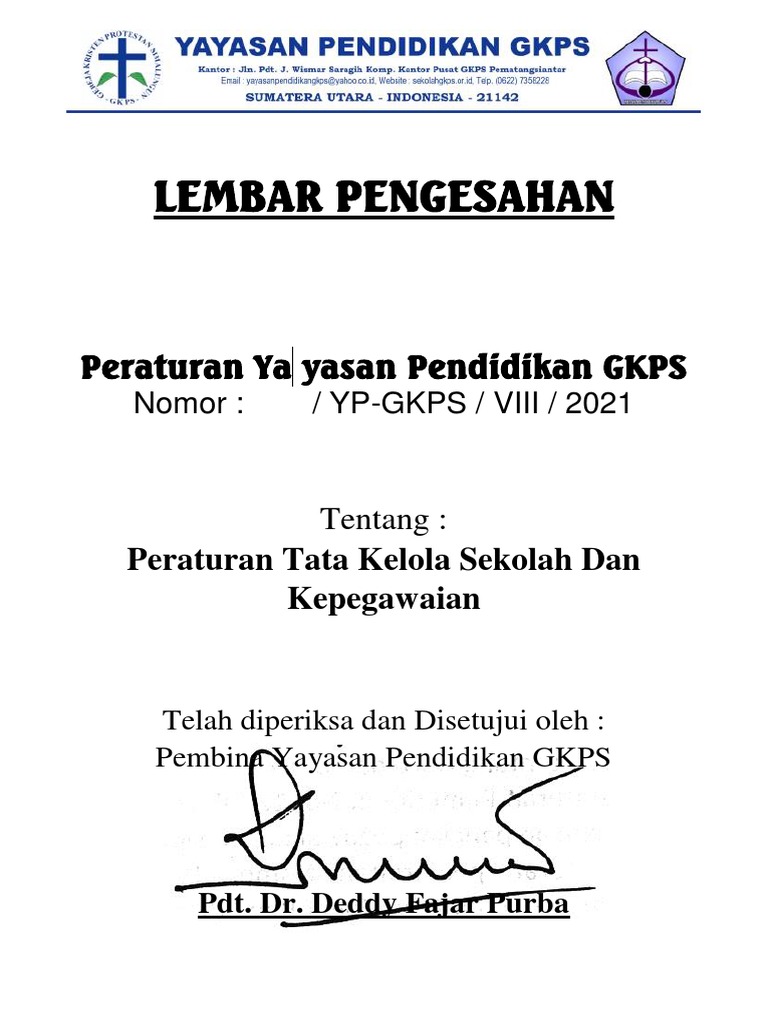 Peraturan Kepegawaian Yayasan GKPS | PDF | Karier & Perkembangan | Bisnis