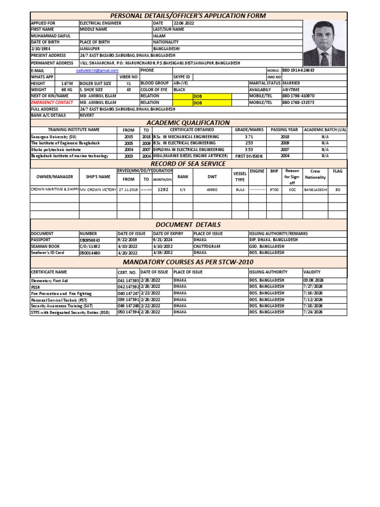 CV - Muhammad Saiful Islam PDF | PDF